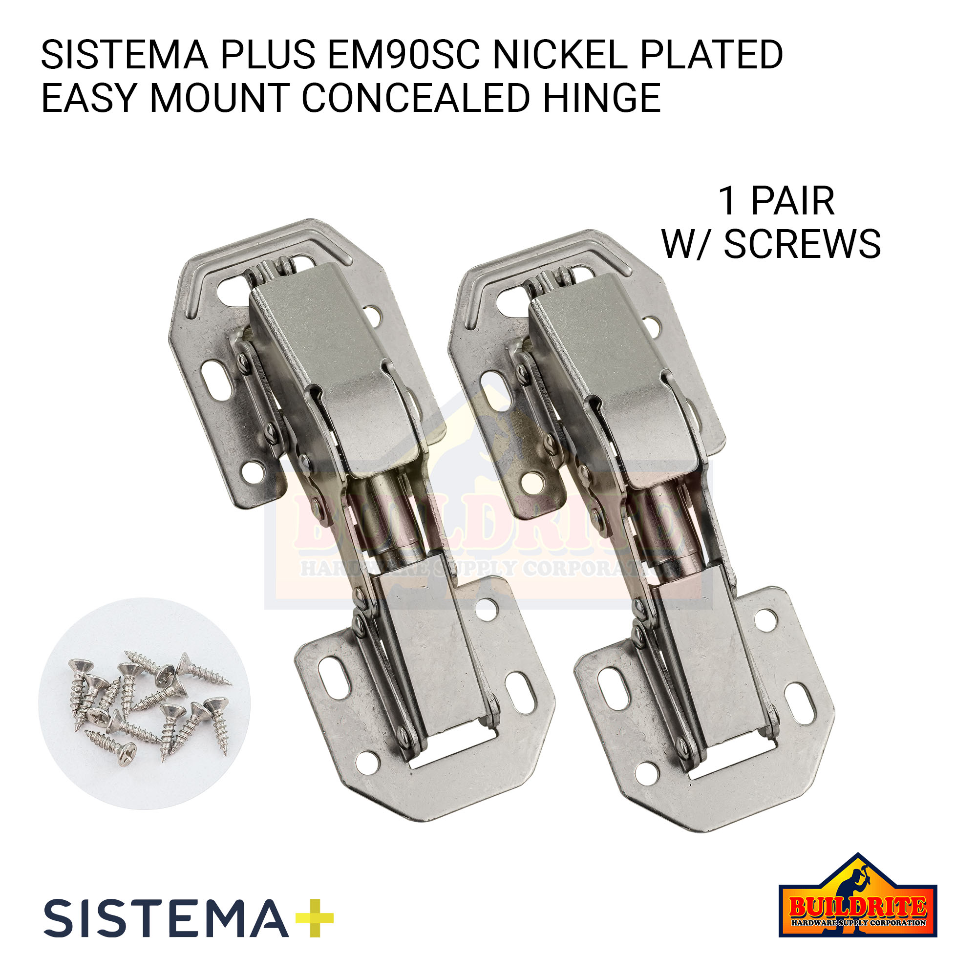 SISTEMA PLUS EM90SC.NP 2pcs 105 x 43 x 26 mm Nickel Plated Steel Frog ...