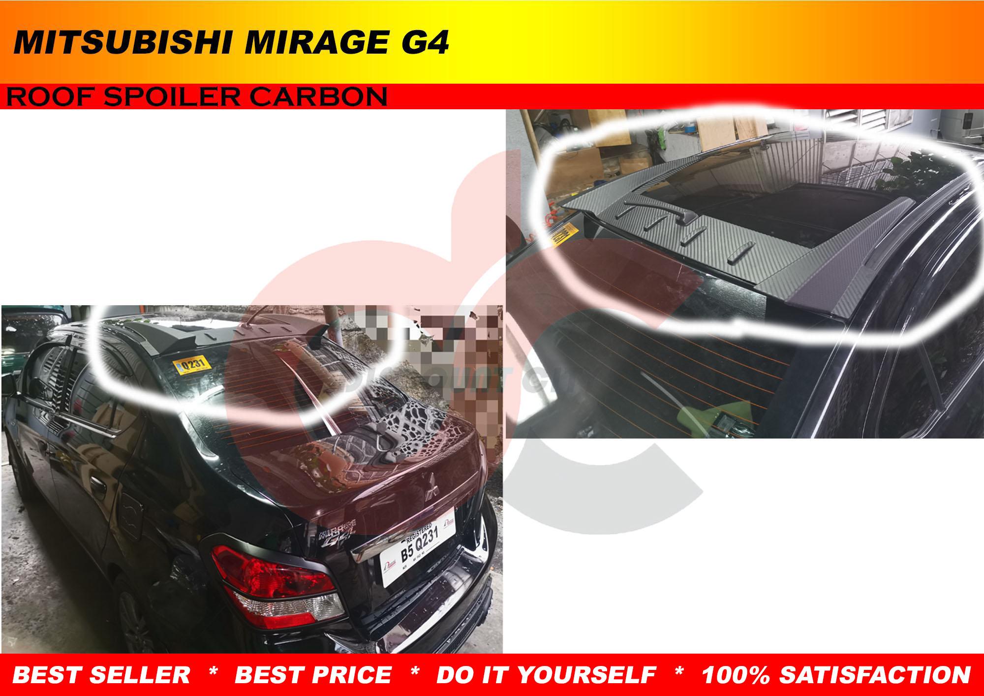 MITSUBISHI MIRAGE G4 ROOF SPOILER CARBON INJECTION TYPE WITH ADHESIVE ...