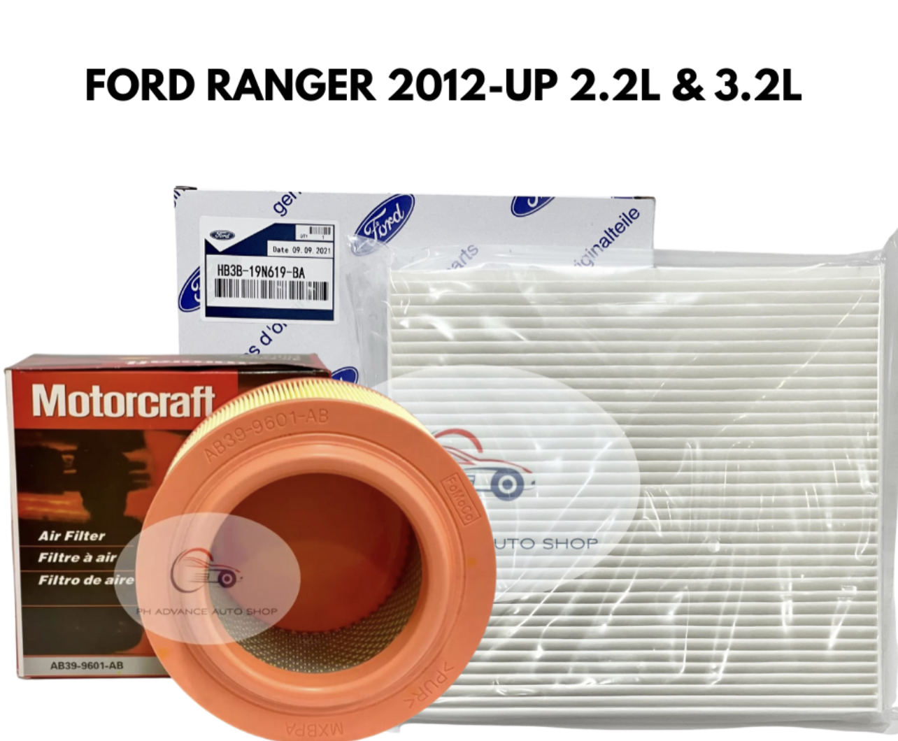 Combo Cabin Filter and Air Filter Ford Ranger 2012-2022 2.2L &3.2L CMB# ...
