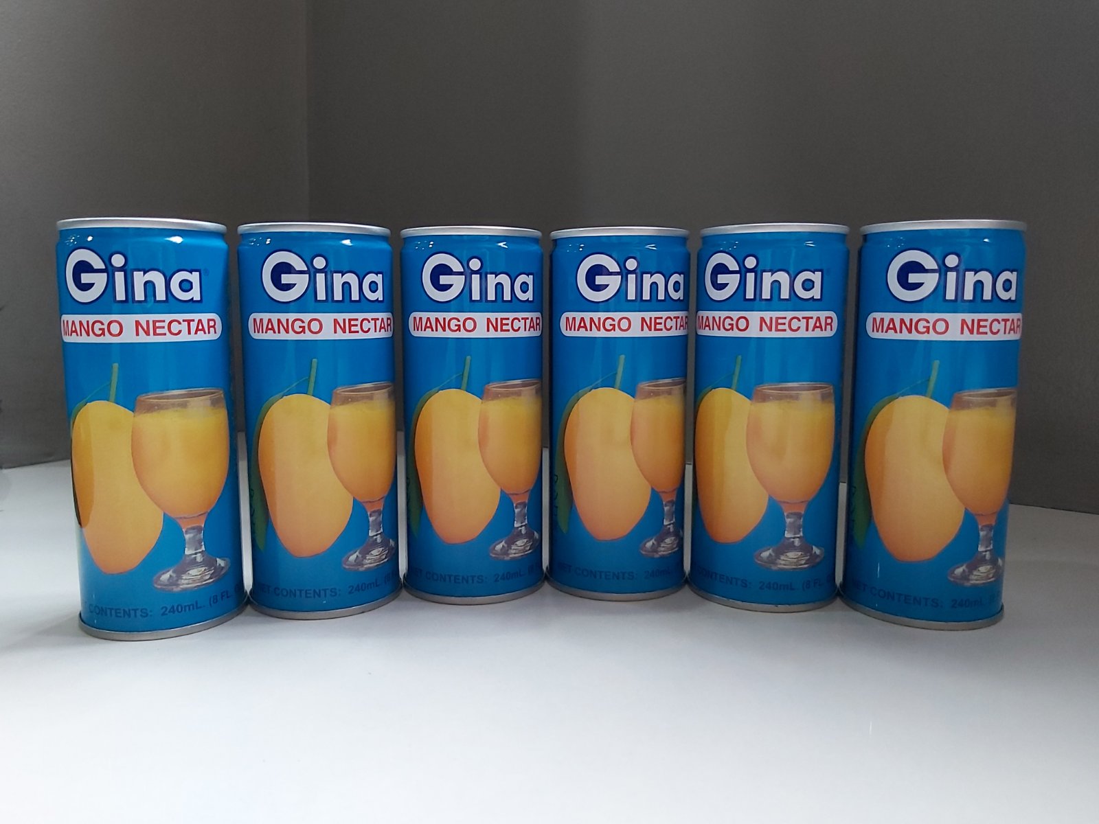 6 Cans of Gina Mango 240 mL (Mango Juice) | Lazada PH