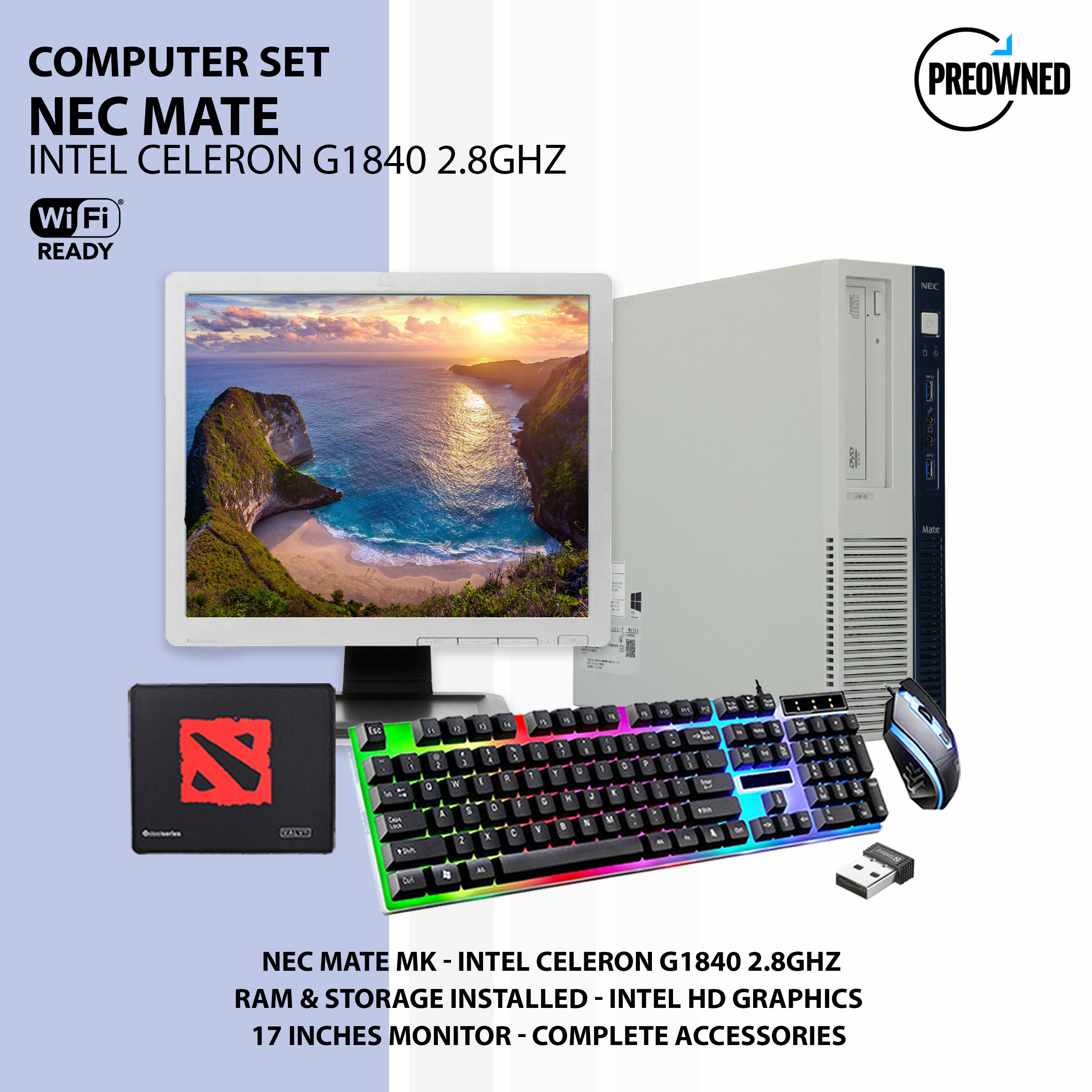 Affordable Desktop ( Intel Celeron 4th Gen / 19 Inches Monitor / 4GB ...