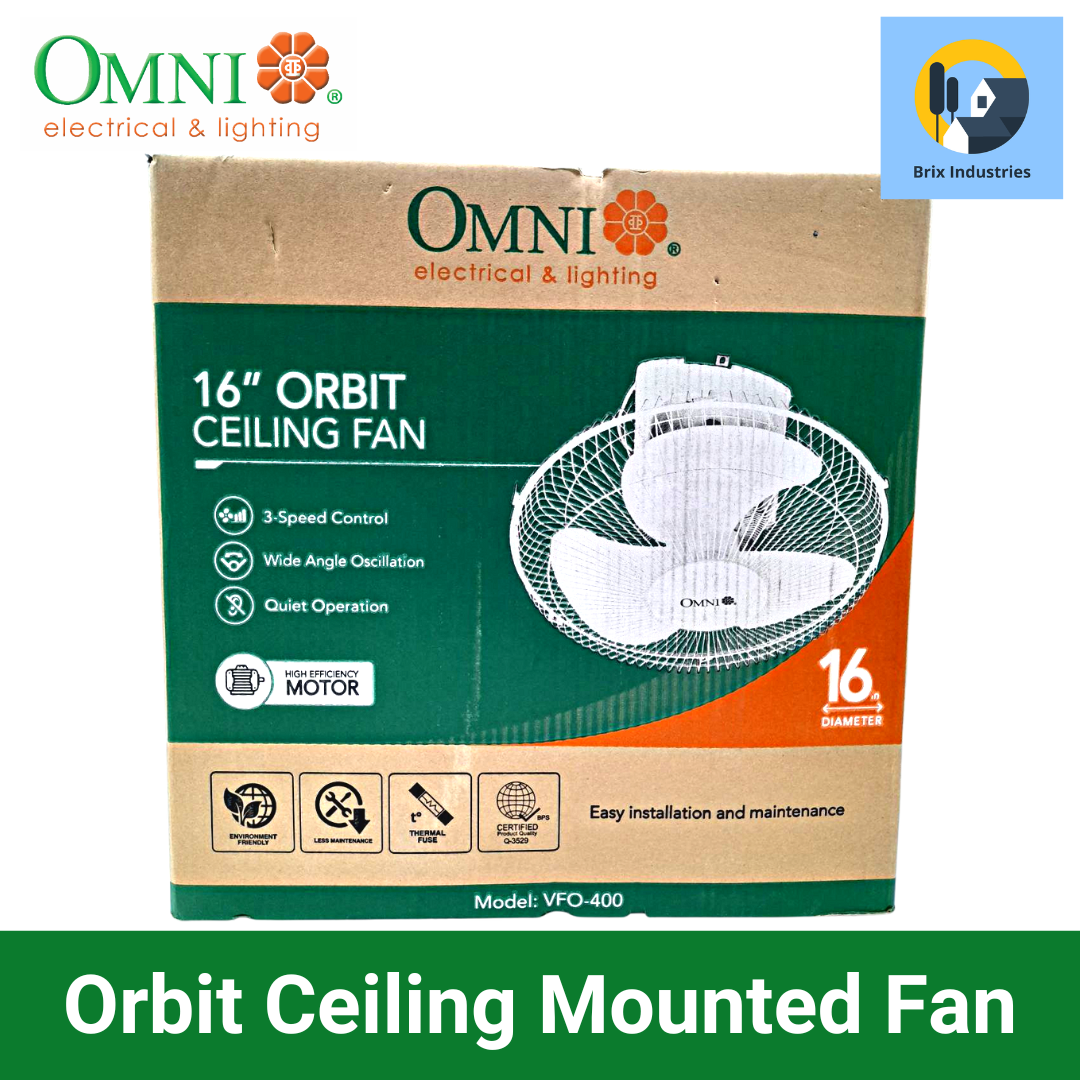 Omni Orbit Ceiling Mounted Fan 16" with Switch VFO-400 Heavy Duty ...
