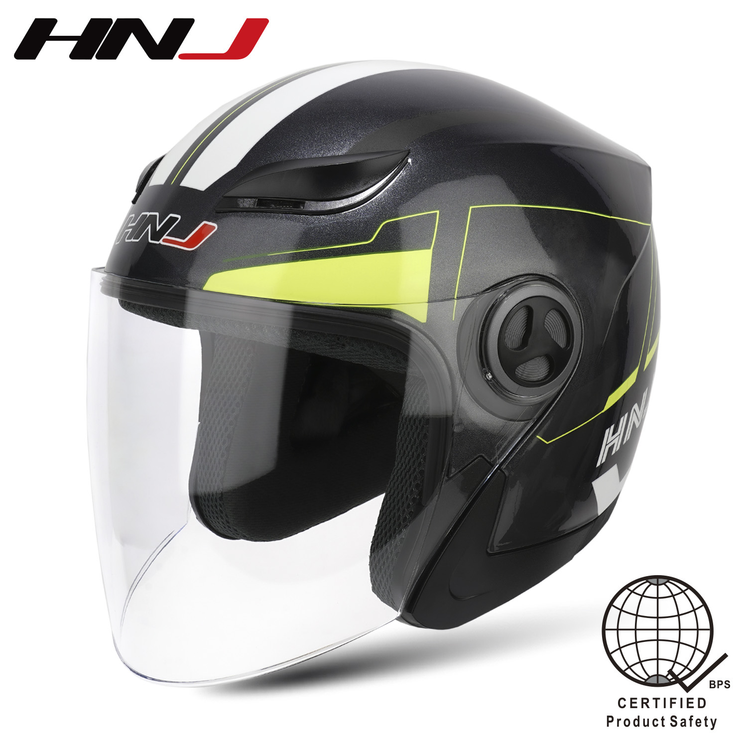 HNJ Ym-619 W/D Men Half Face Motorcycle Helmets Helmet with Women ...