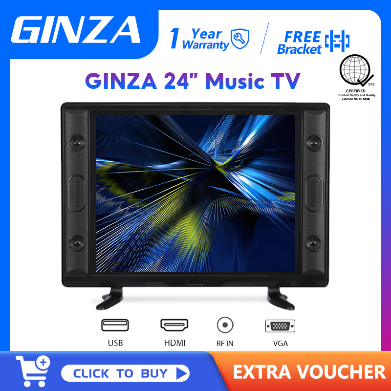 ( TV Stand ) GINZA 22 inch TV 24inch LED TV TV flat screen on sale Full HD Ultra-Slim | Lazada PH
