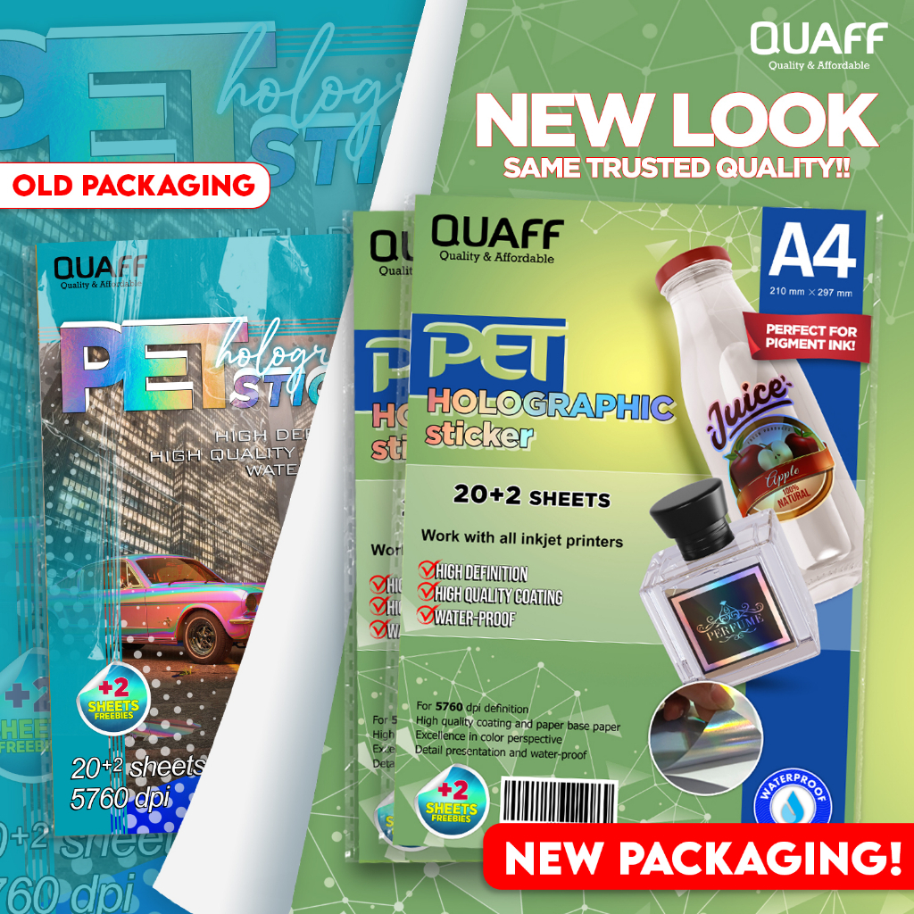 iPrint - QUAFF PET Printable Label Sticker Waterproof 180GSM A4 Size ...