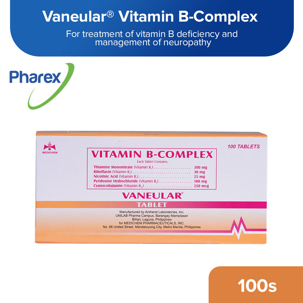 Vaneular 100 tablets (For treatment of vitamin B deficiency and ...