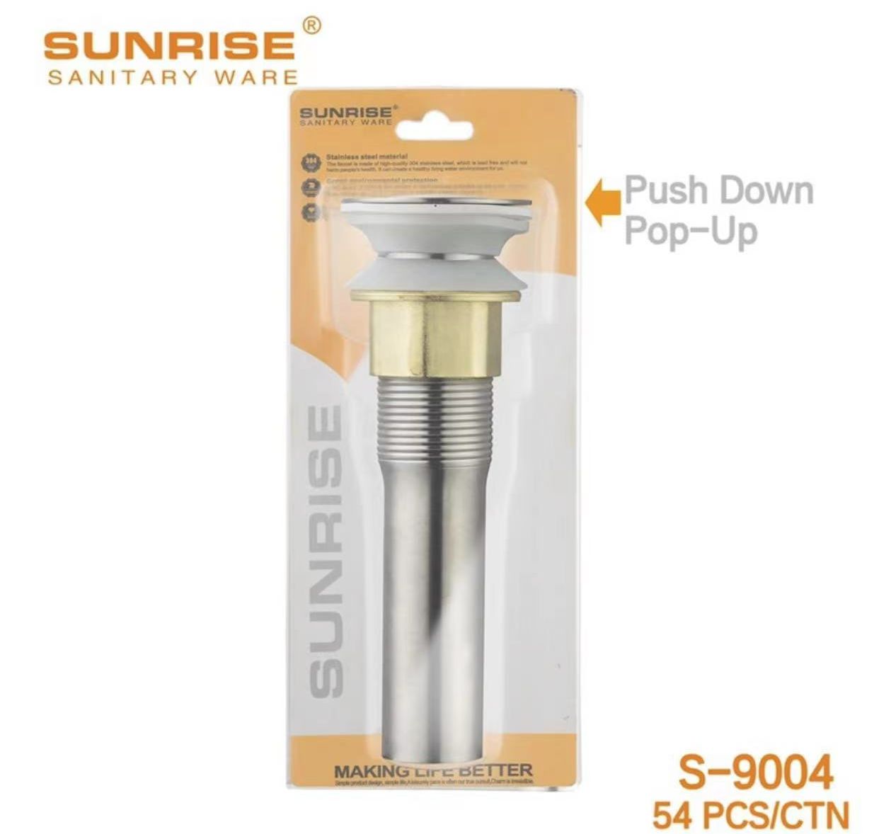 Sunrise LAVATORY PUSH BUTTON w/ Tail Piece kitchen sin | Lazada PH