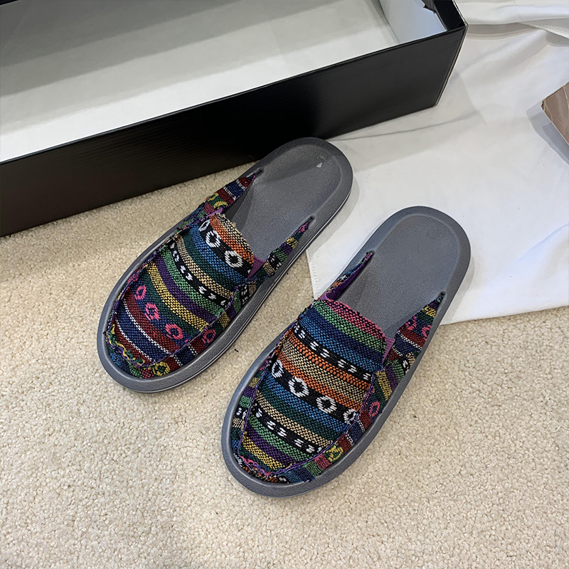 KFS Slip On Loafers For Women High Quality Ethnic cloth Half Shoes ...