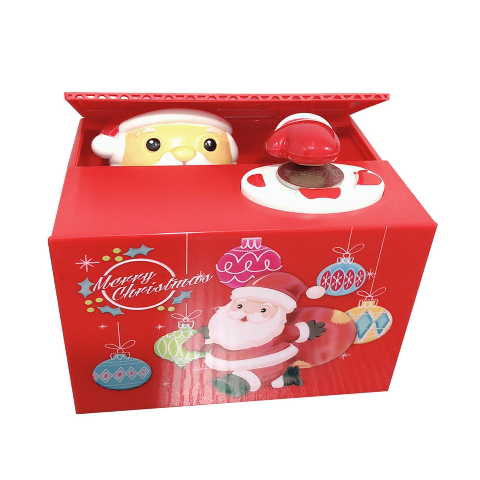 Santa Claus Snowman Automatic Stealing Coin Electronic Box Saving Safe ...