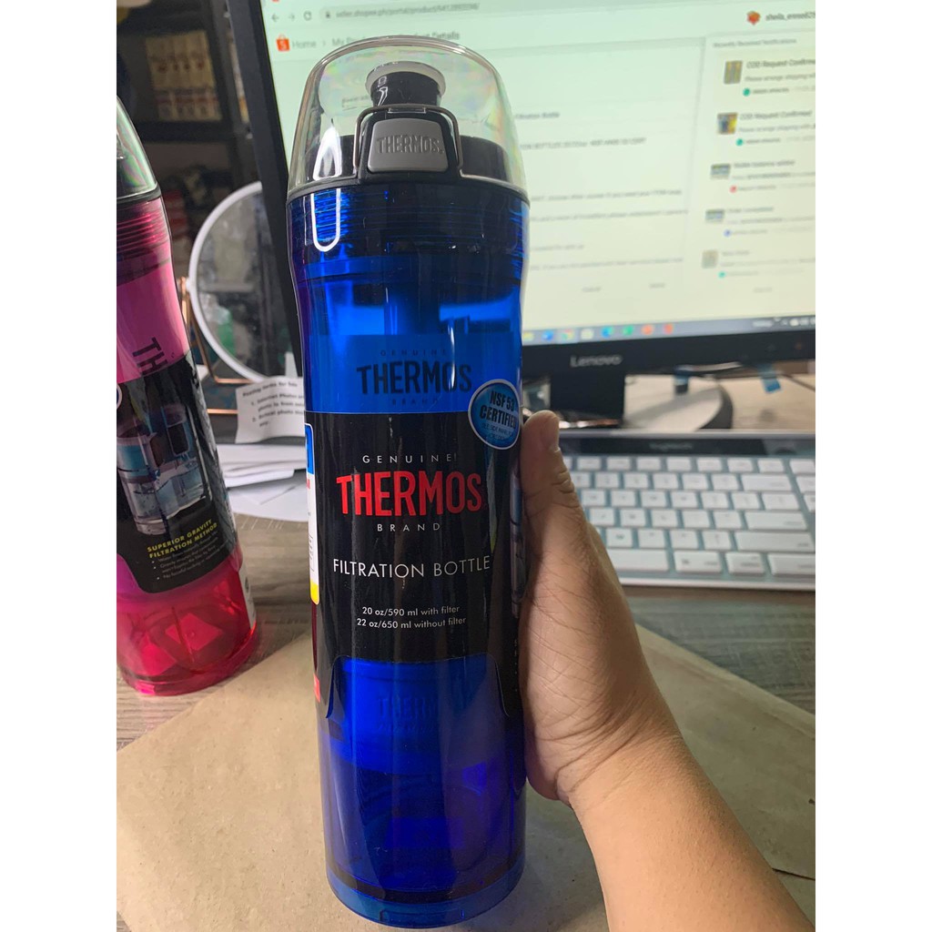 Thermos 22 Ounce Clear Tritan Filtration Bottle | Lazada PH