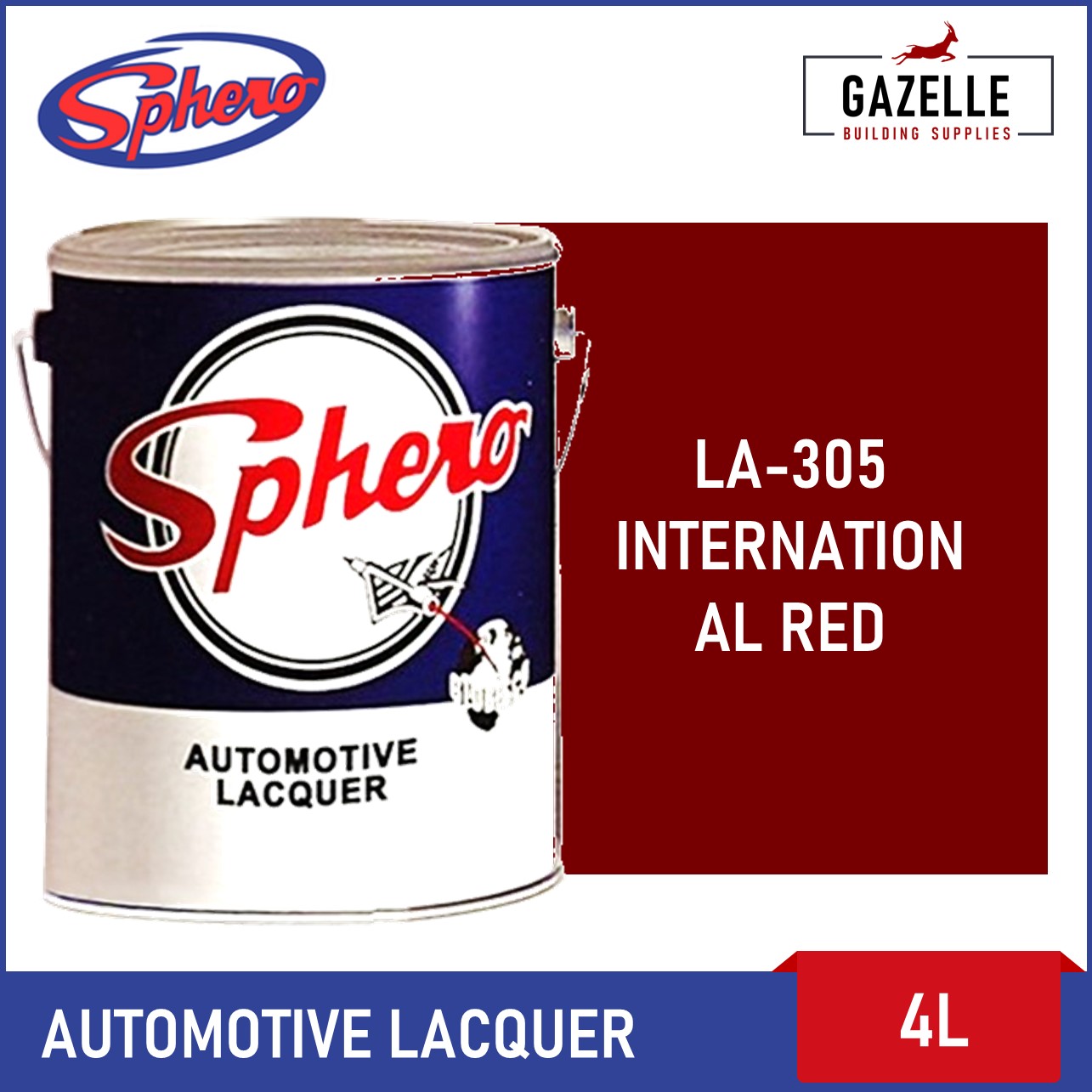 Sphero Automotive Lacquer Int'L Red 4L | Lazada PH