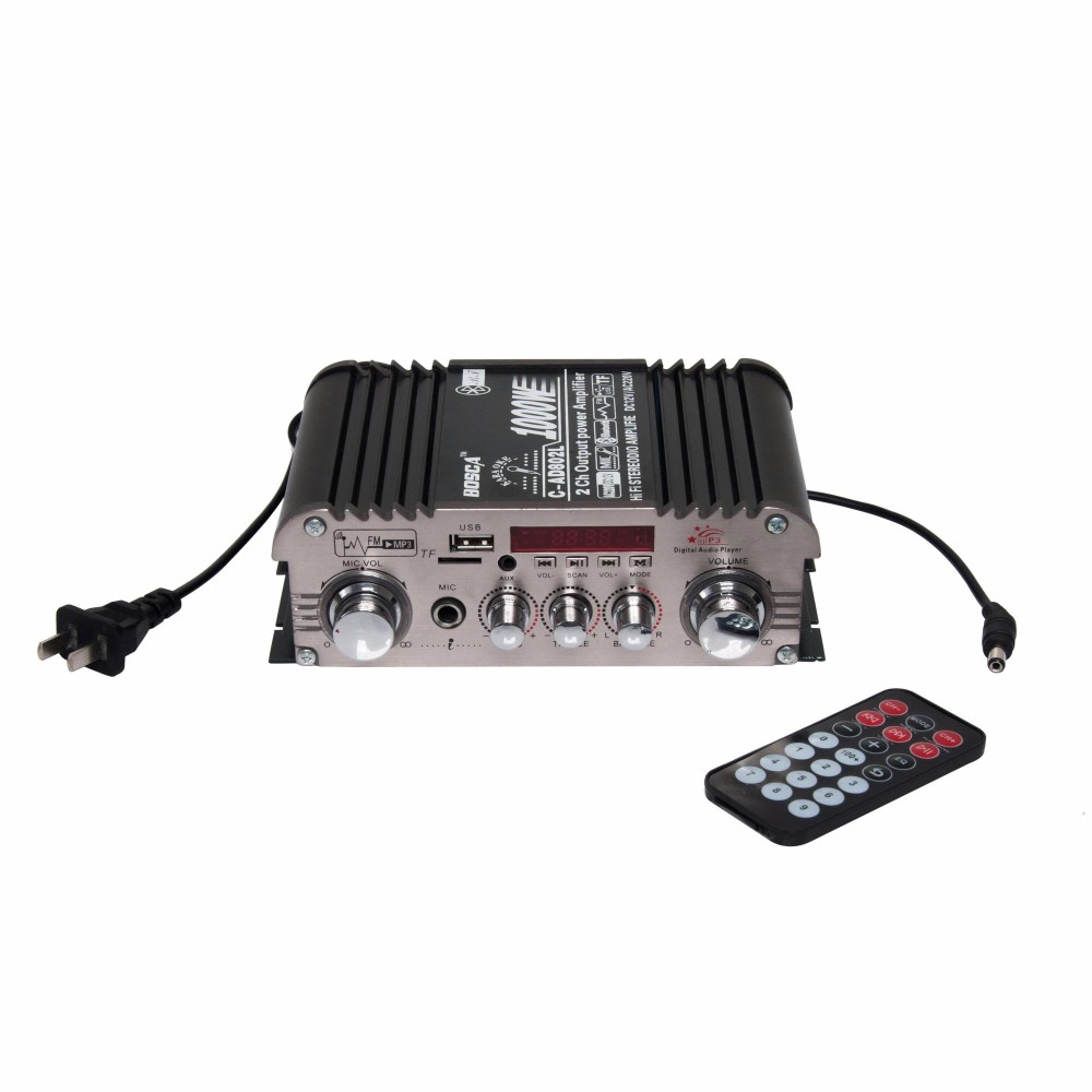 Bosca C-AD802L 2 Channel Output Power Amplifier with Bluetooth (Black ...