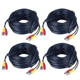 Nextapge 4 Packs 150Ft Surveillance Camera Cables All-In-One Bnc Video ...