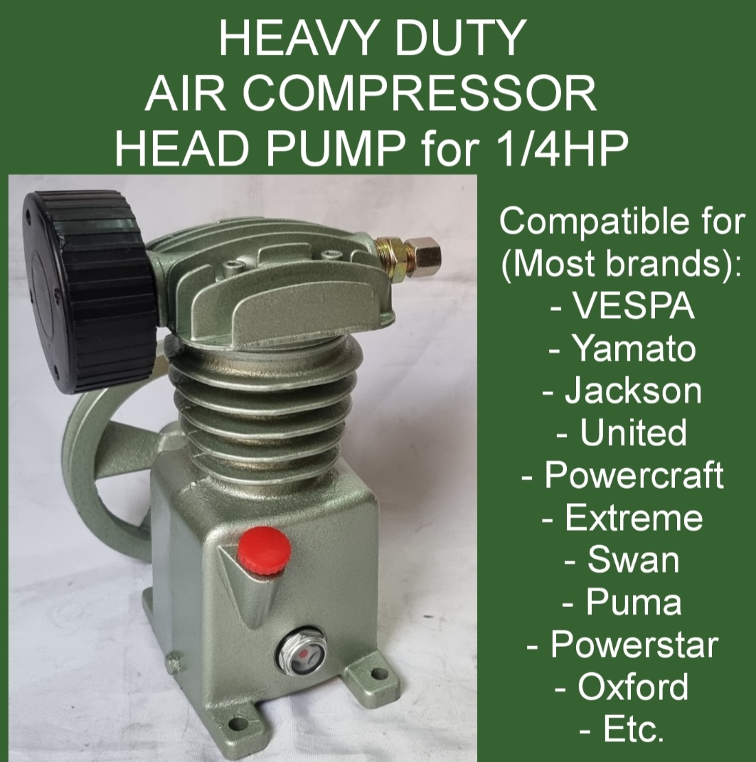 HEAVY DUTY Air Compressor Head Pump 1/4HP (Compatible for Most Brands ...