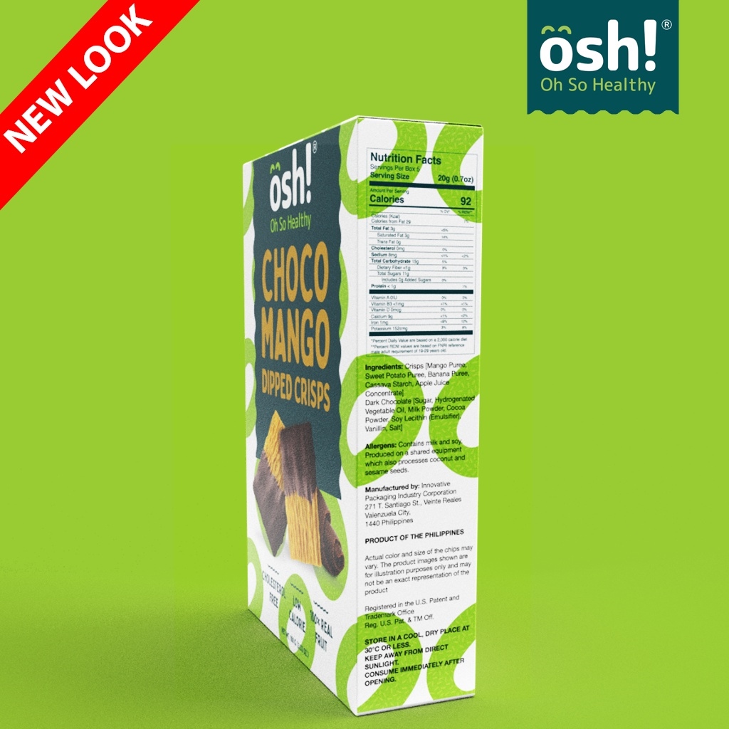 Zoedi OSH! Dipped Crisps Choco Mango 100g | Lazada PH