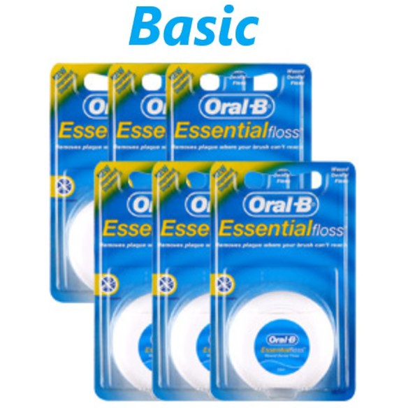 Oral B Essential Floss 50m * 6ea (Basic / Mint) / Koreaunny / 100% ...