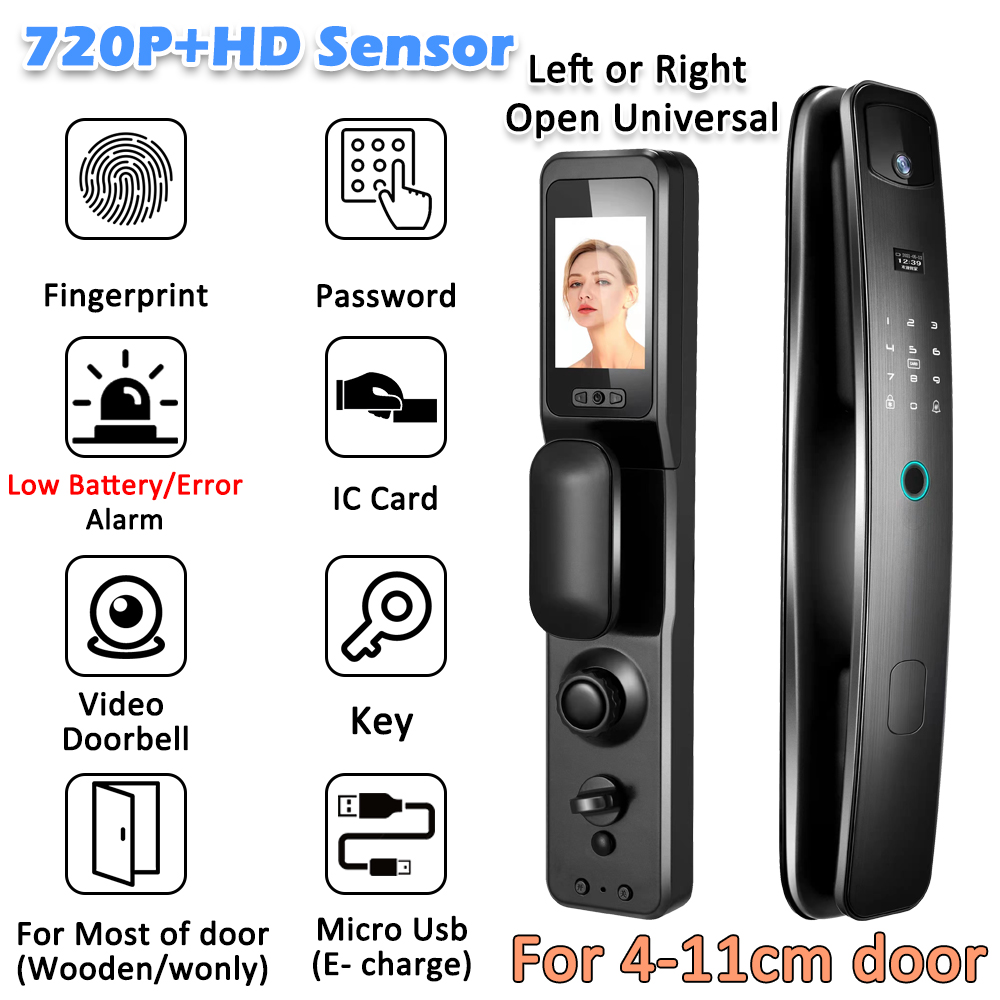 TUYA 8 in 1 Smart Door Lock Fingerprint APP Card Lock Smart Lock ...