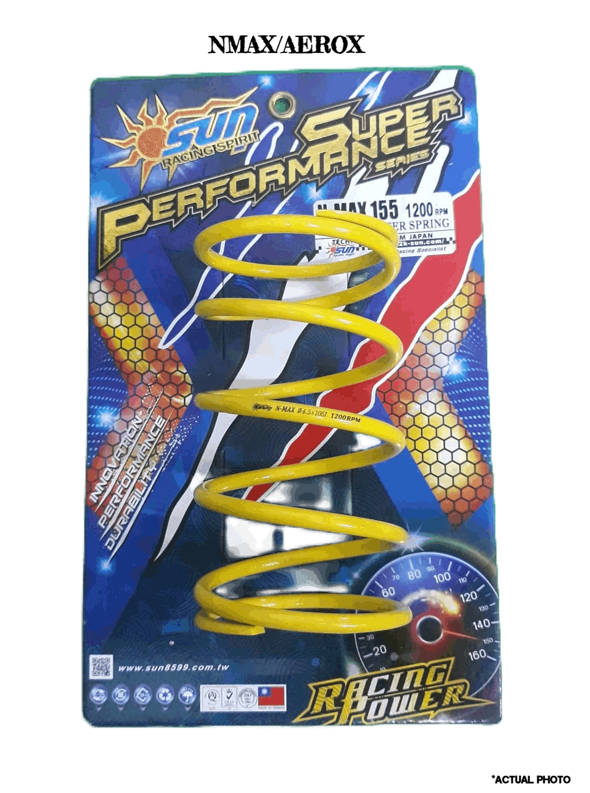 SUN RACING CENTER SPRING (1000RPM/1200RPM/1500RPM) MODEL: AEROX/NMAX ...