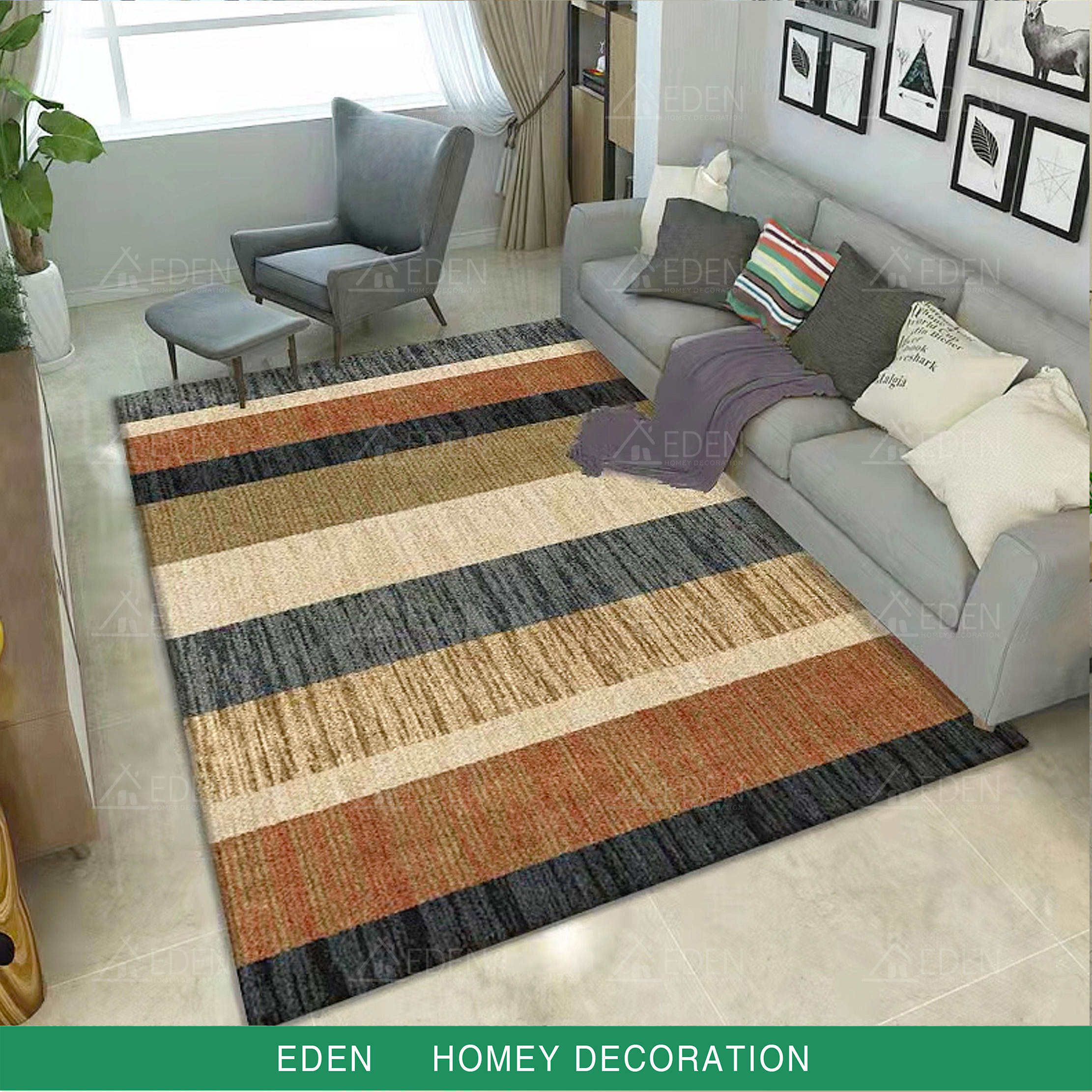 EDEN 150x180cm Crystal Velvet Carpet 3D Floor Mat carpet Floor Carpet ...