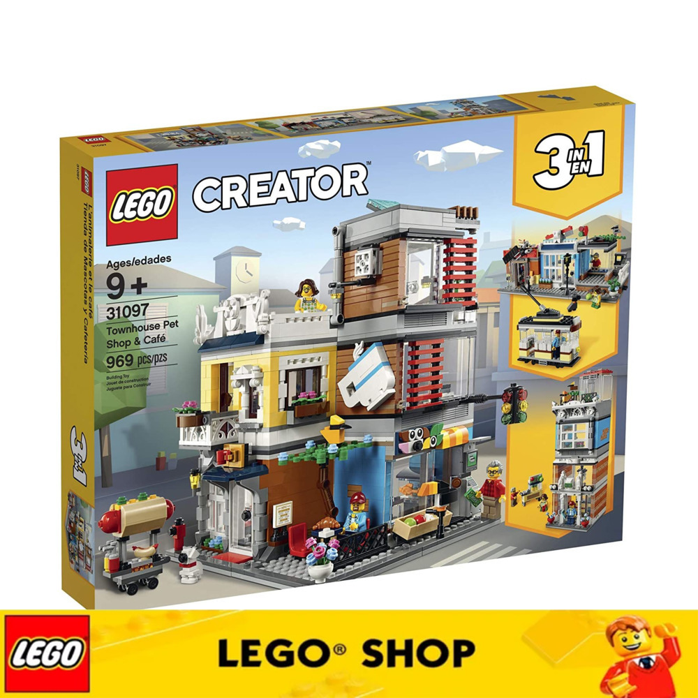 【100% Original】 LEGO Creator 3 in 1 Townhouse Pet Shop and Café 31097 ...