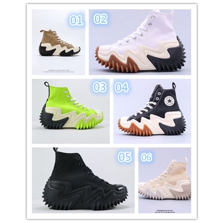 6 colors Converse Run Star Motion Wave Pattern all black Increased ...