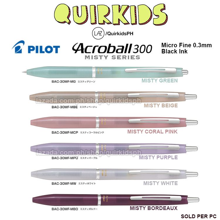 Pilot Acro 300 Misty Series Micro Fine Acroball Ballpoint Pen 0.3mm ...