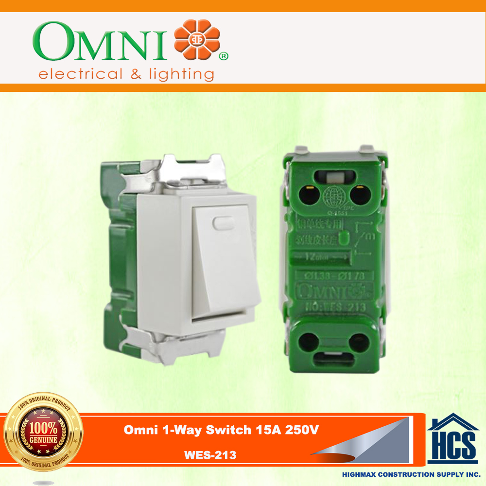 OMNI 1-Way Switch 15A 250V WES-213 | Lazada PH