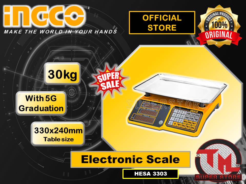 INGCO Scale Electronic Scale 30k HESA-3303 • Tm ss | Lazada PH
