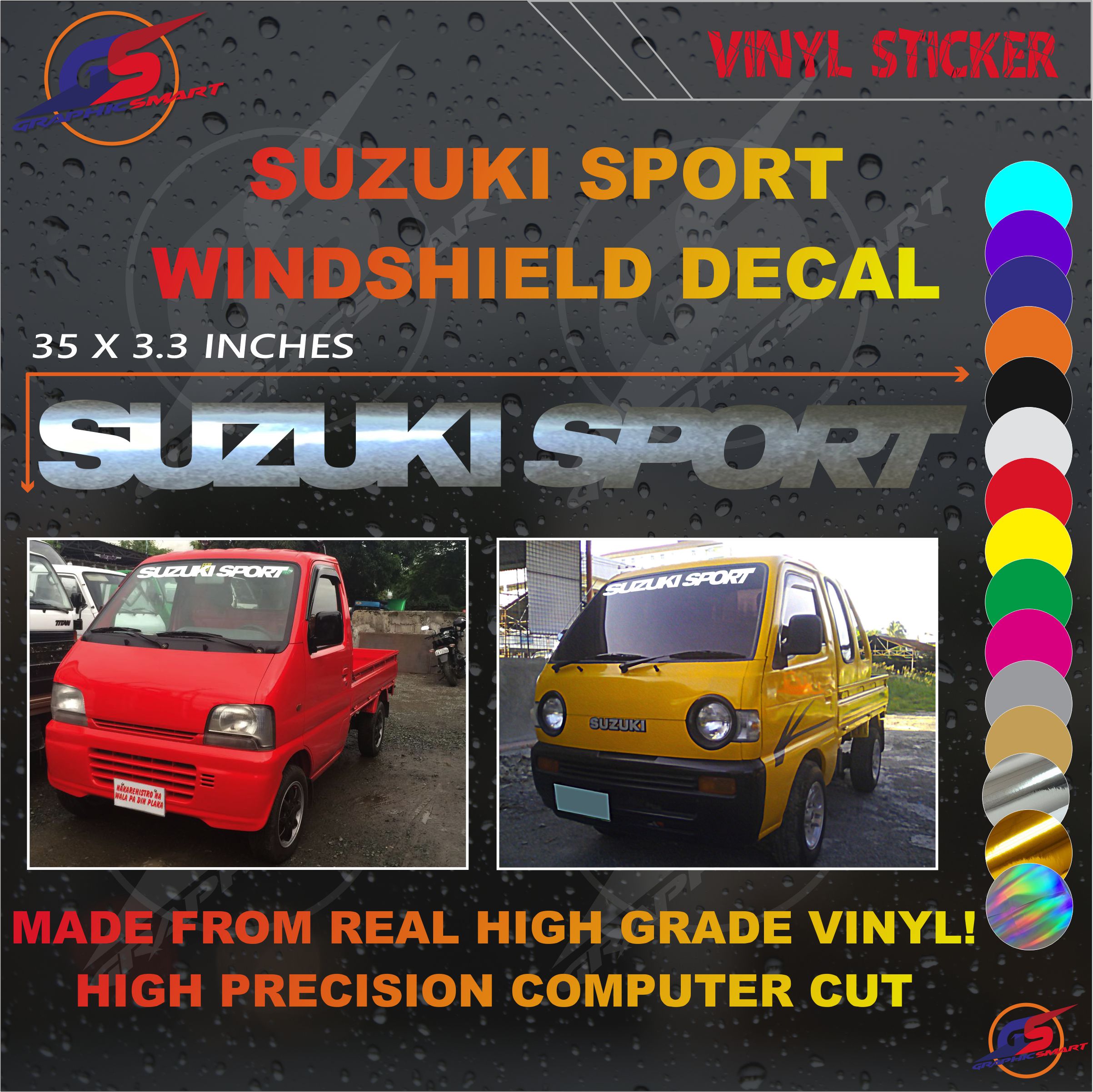 SUZUKI Multicab Wind Shield Decal Sticker Vinyl More Colors! High ...