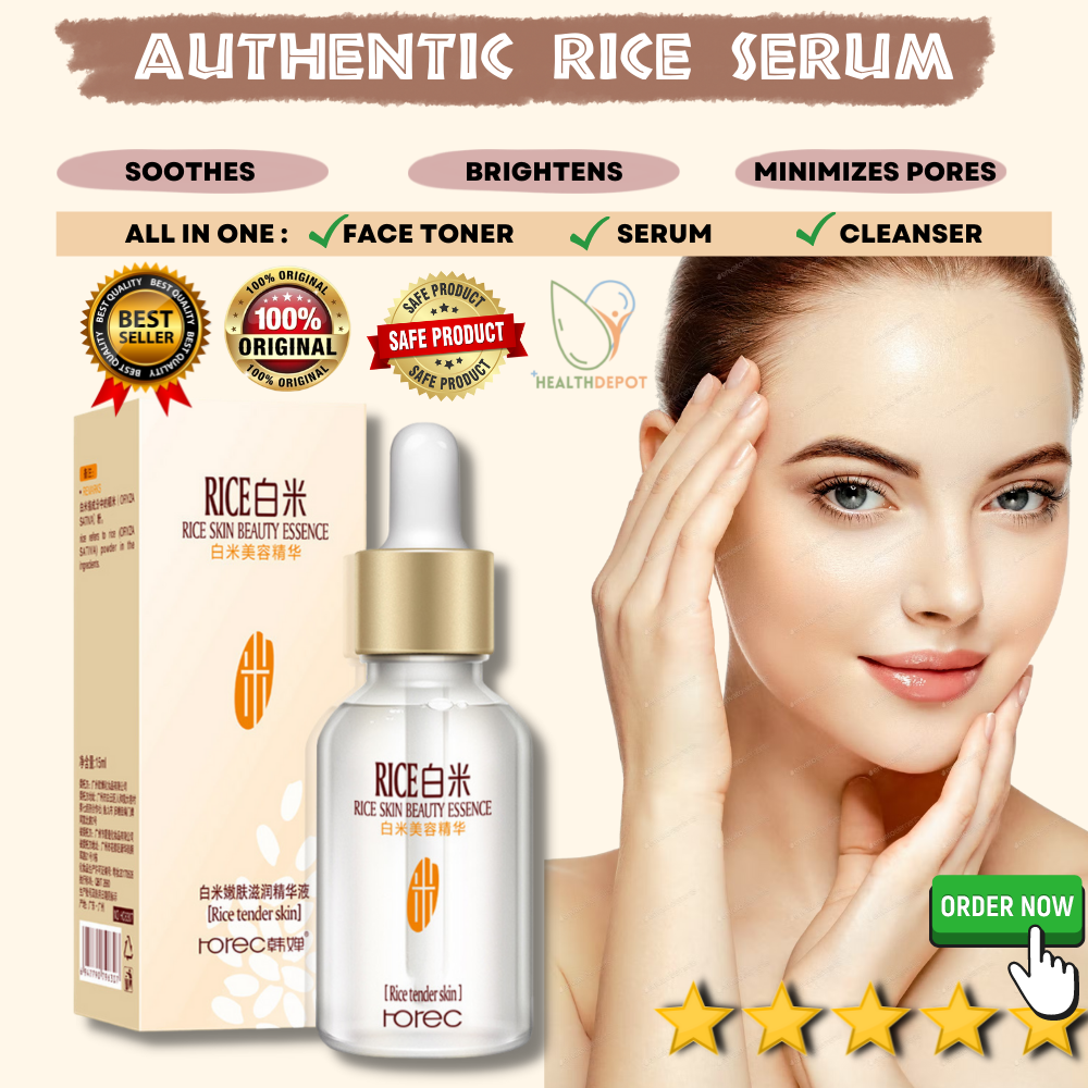 Rorec White Rice Serum Skin Whitening Brightening Serum Pore Minimizer ...