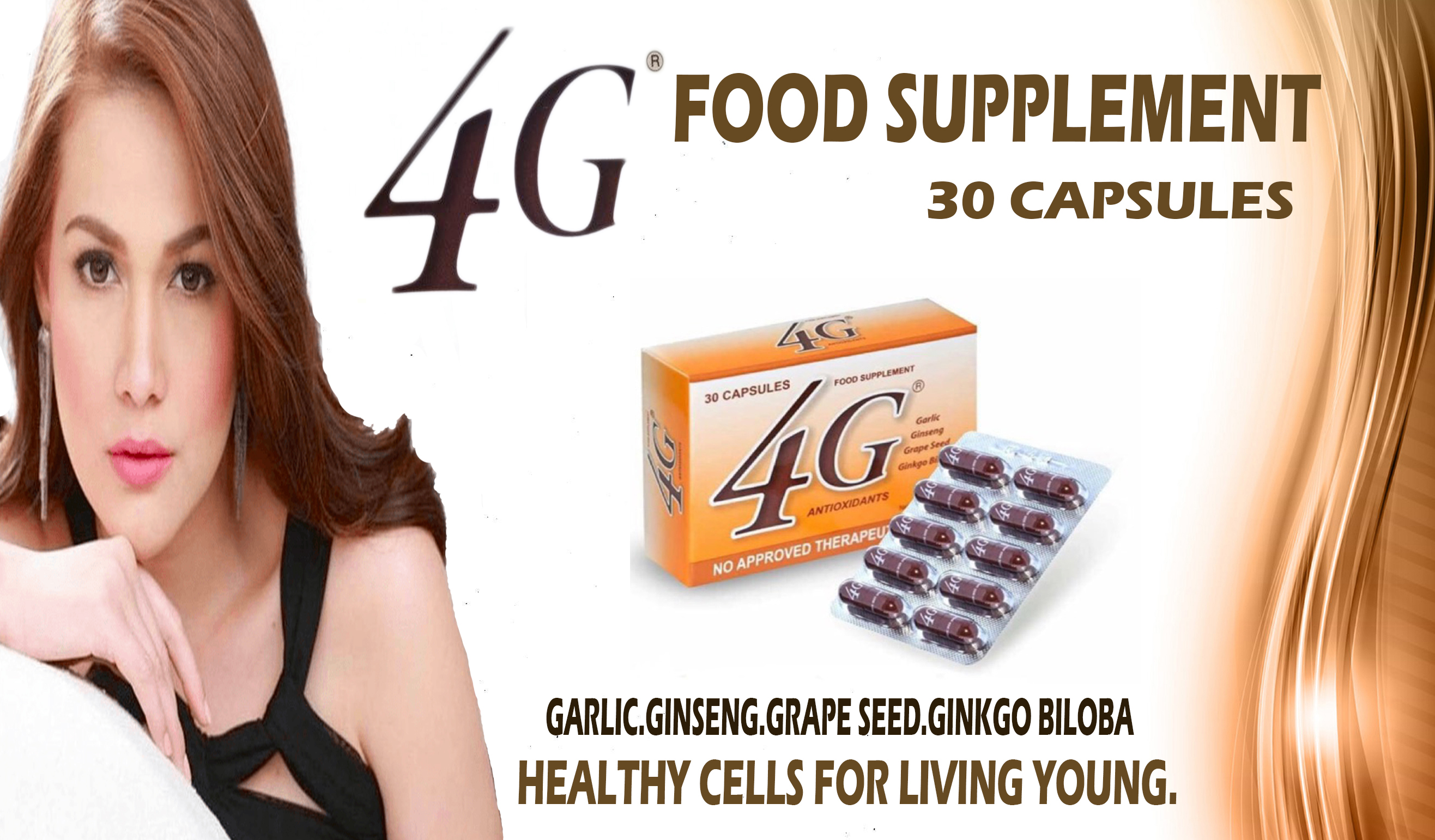 Authentic 4G Food Supplement Antioxidant (30 Capsules) | Lazada PH