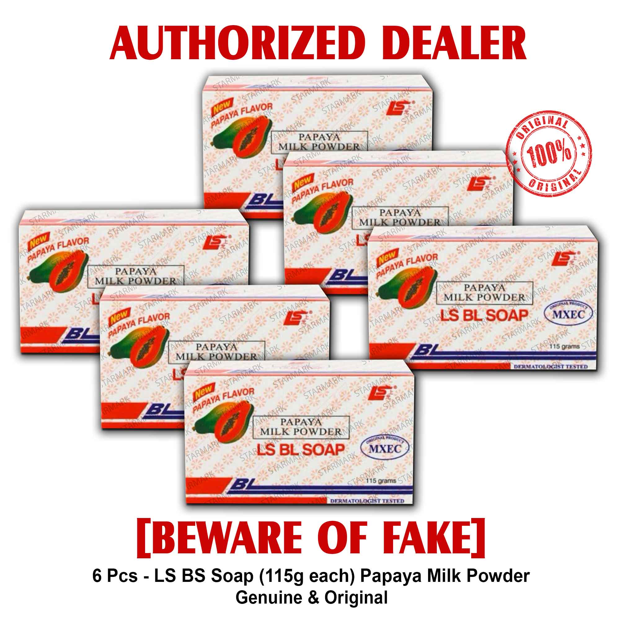 LS BL Soap Soaps 115g 115 grams each Papaya Milk Powder AUTHENTIC - Set ...