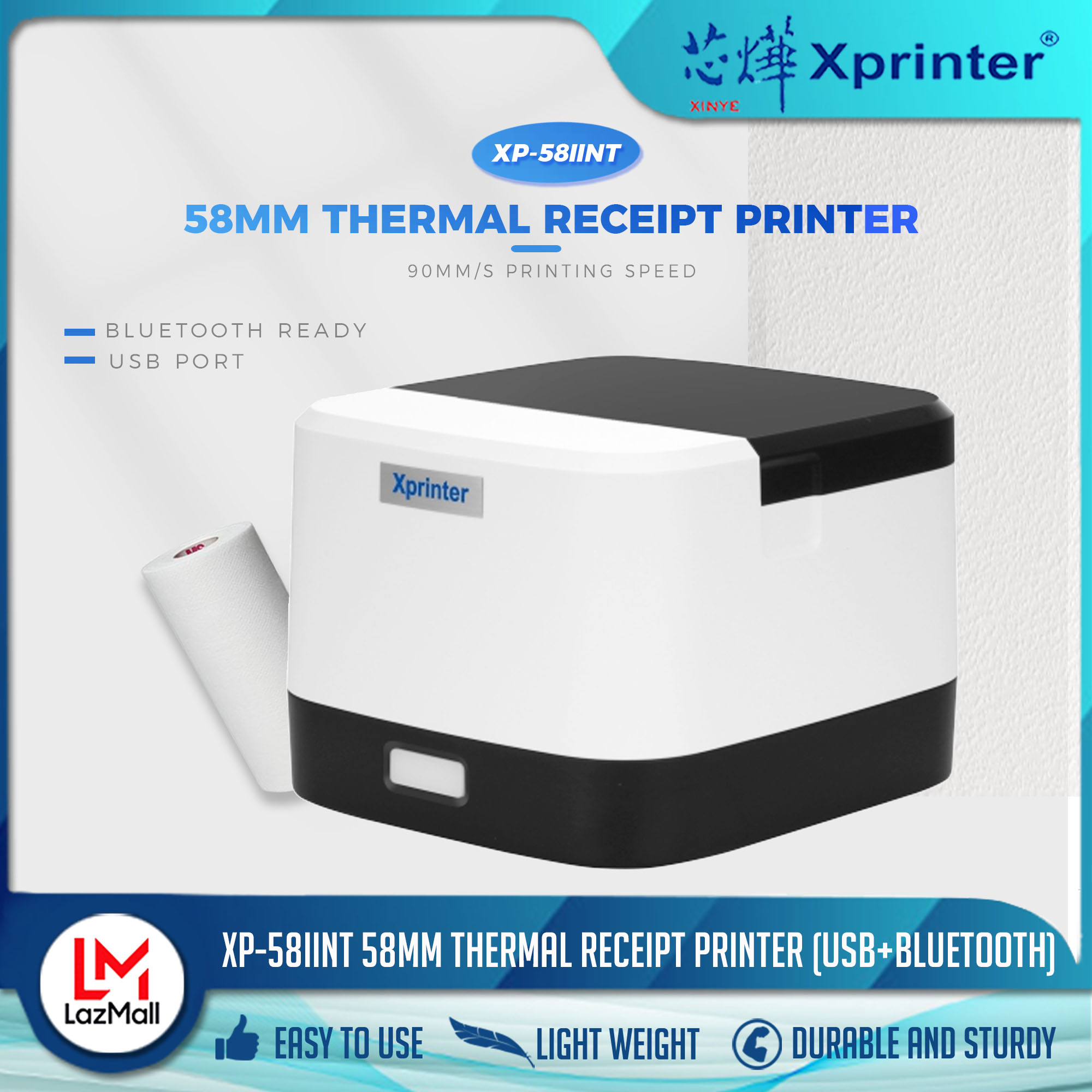 Xprinter XP-58IINT 58mm Thermal Receipt Printer (USB+BLUETOOTH) | Lazada PH