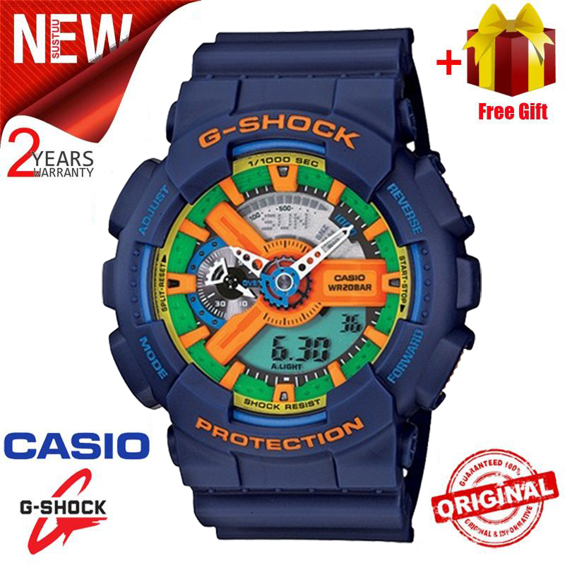 Original G Shock GA110 Men Sport Watch Dual Time Display LED Auto Light ...
