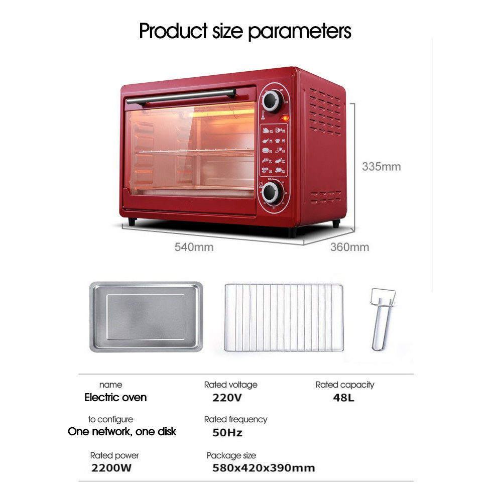 Oven 48L Multipurpose Oven Household Electric Baking Microwave Oven ...