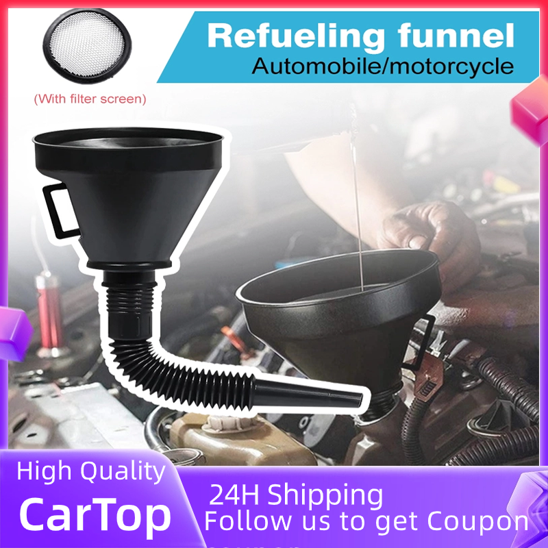 2 in 1 Motorcycle Refueling Funnel Plastic Funnel Car Motorcycle ...