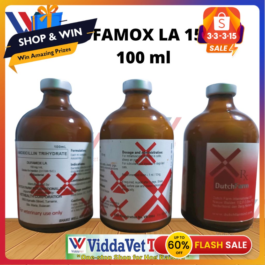 Dufamox La 100ml 15% for livestock animals same with vetrimoxin | Lazada PH