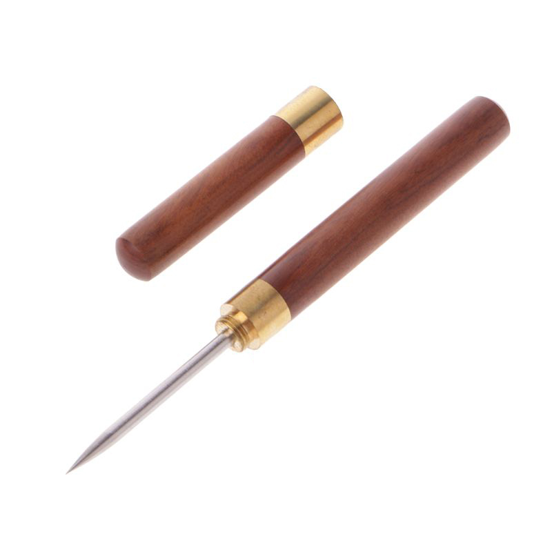 Stainless Steel Ice Pick with Wooden Handle Tea Needles with Sheath ...