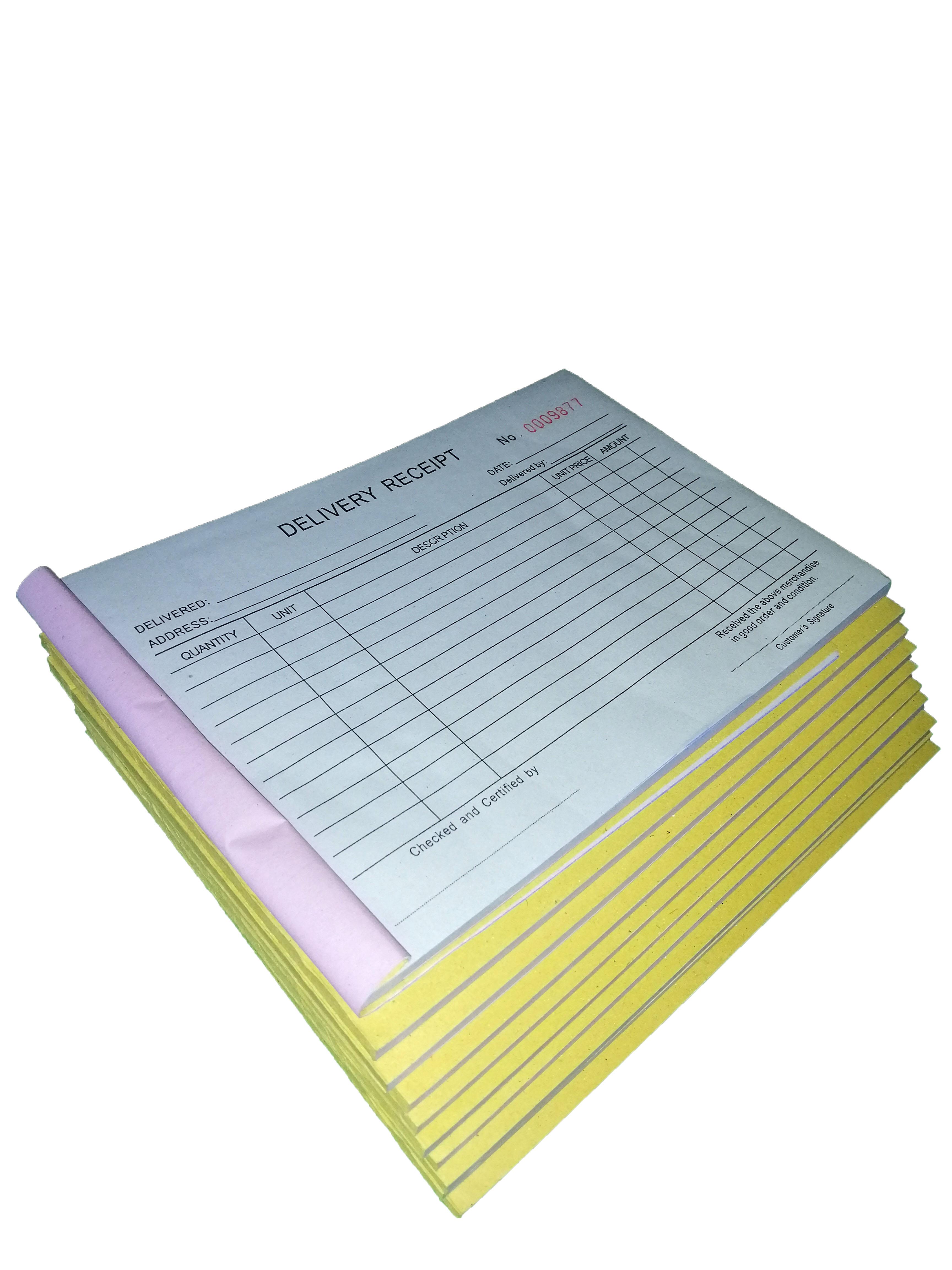 DELIVERY RECEIPT FORMALITY CARBONIZED 10 BOOKLET (HALF OF SHORT BOND ...