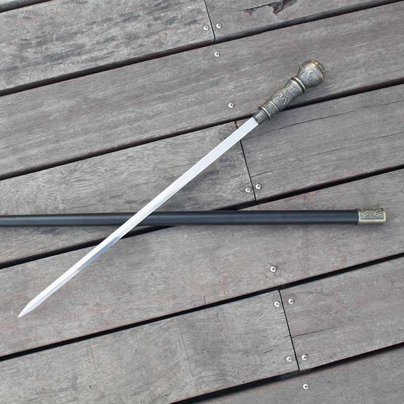 Stainless steel round-headed cane sword for the elderly, cane sword ...