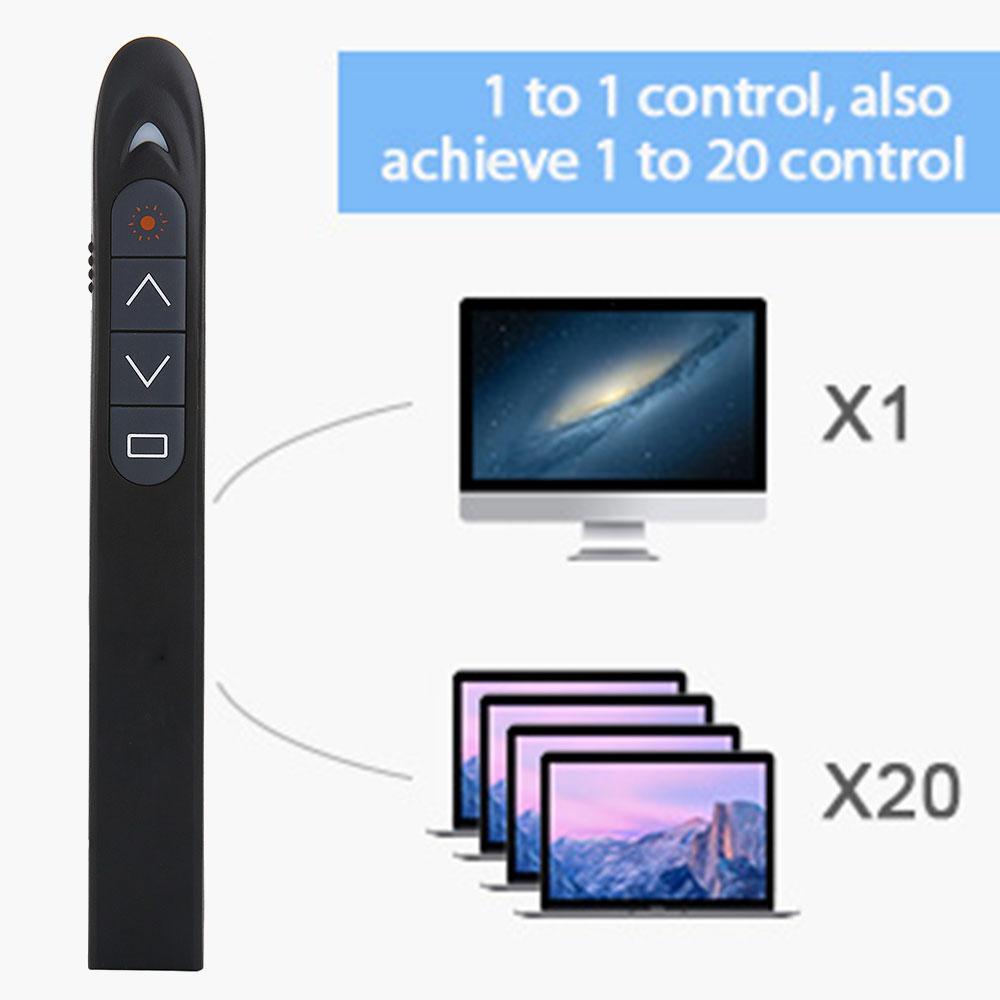 QC Mart) ตัวชี้เลเซอร์ USB พรีเซนเตอร์ไร้สาย 2.4G Wireless Presenter ...