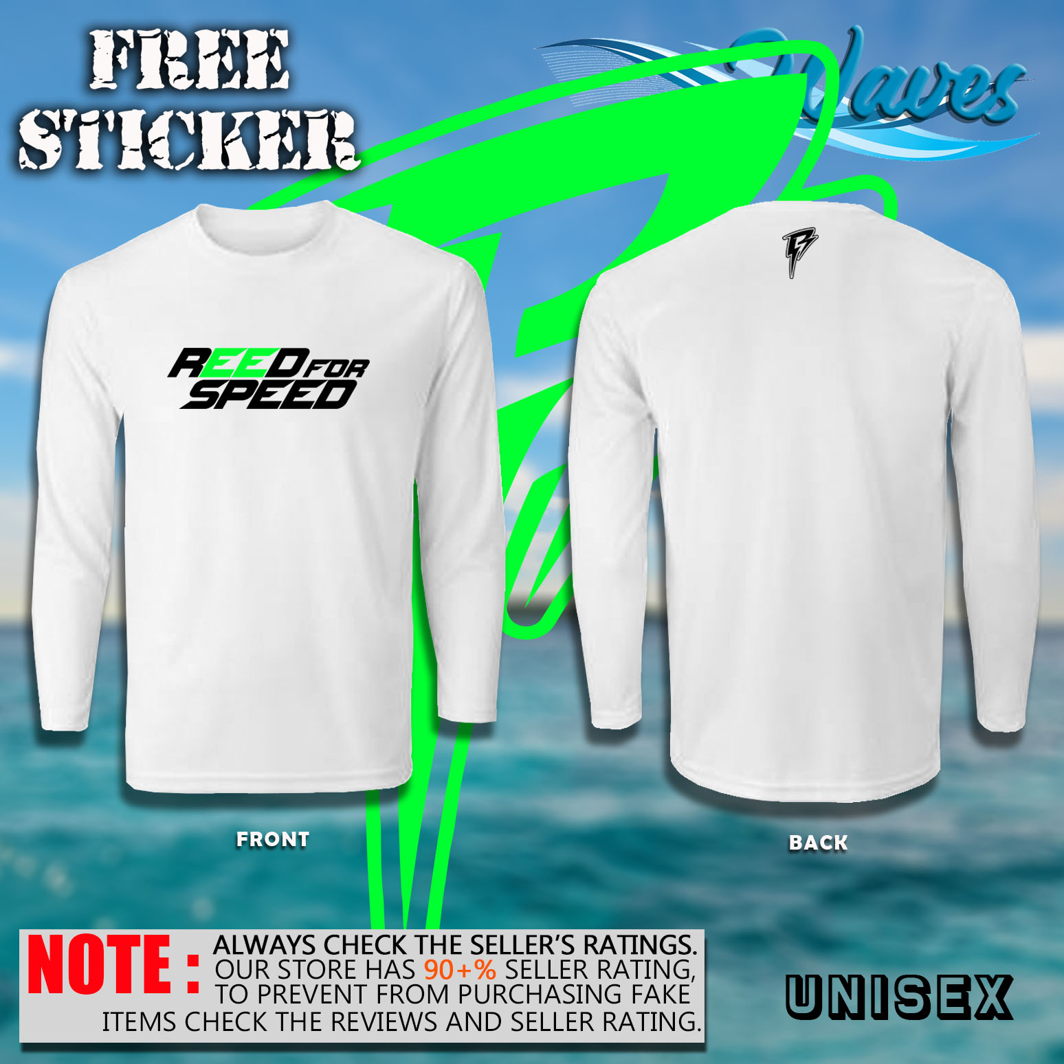 Long Sleeve Reed For Speed Reed Motovlog (free sticker) drag racing ...
