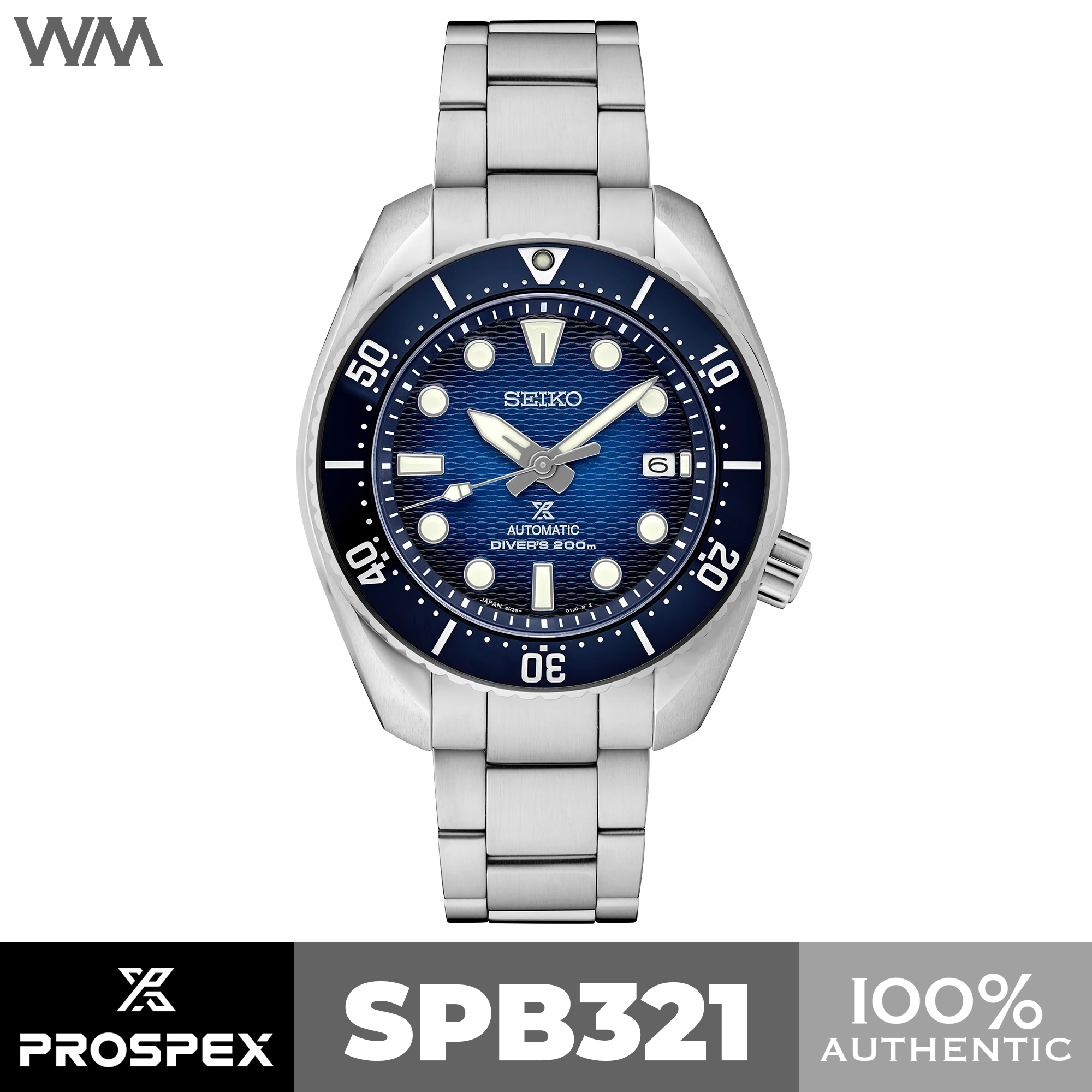 Seiko Prospex Sumo Blue Gradient Dial Stainless Steel Automatic Watch ...