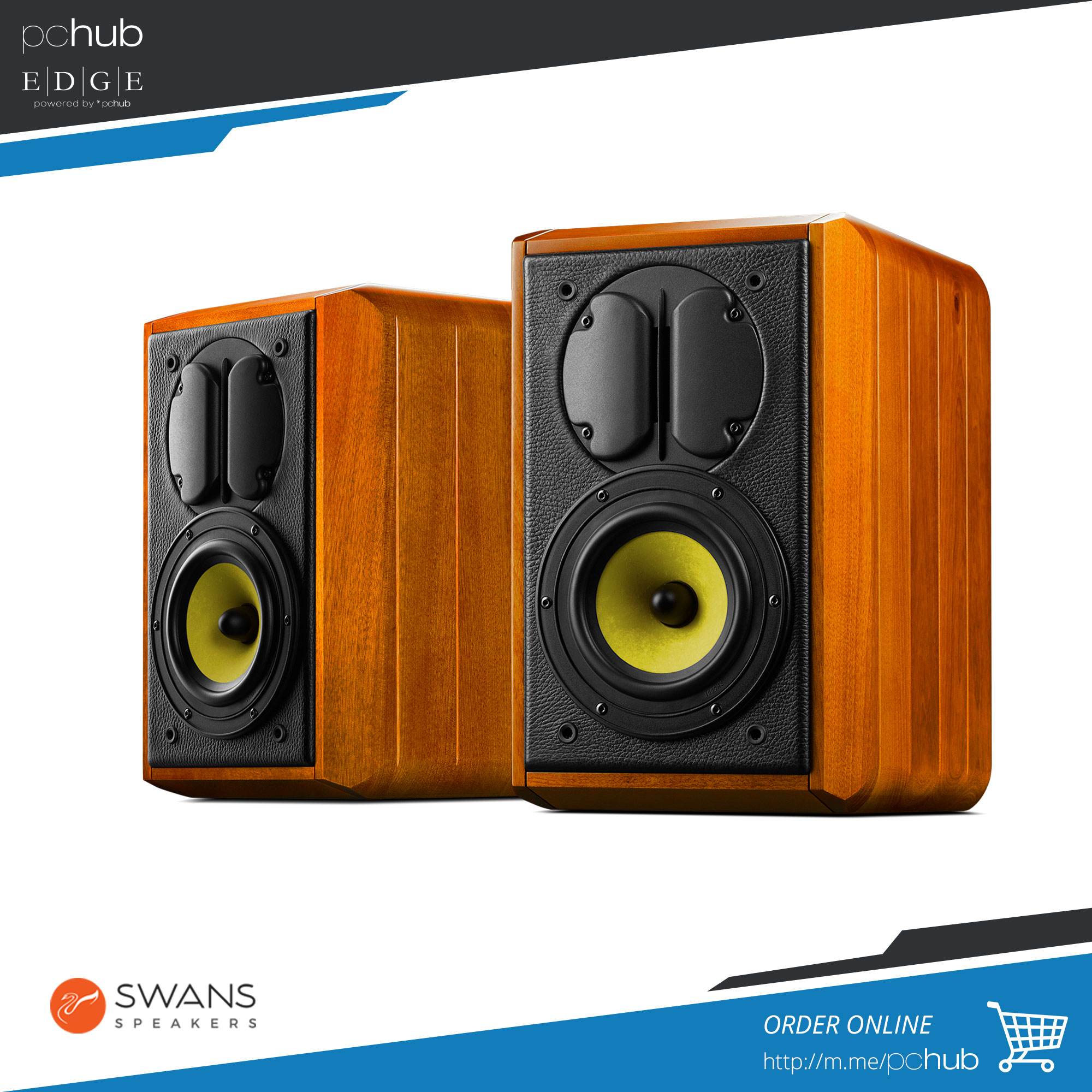 PChub | Swans HiVi M1, 2-way active speakers, vented, 5mm tweeter, 5 ...