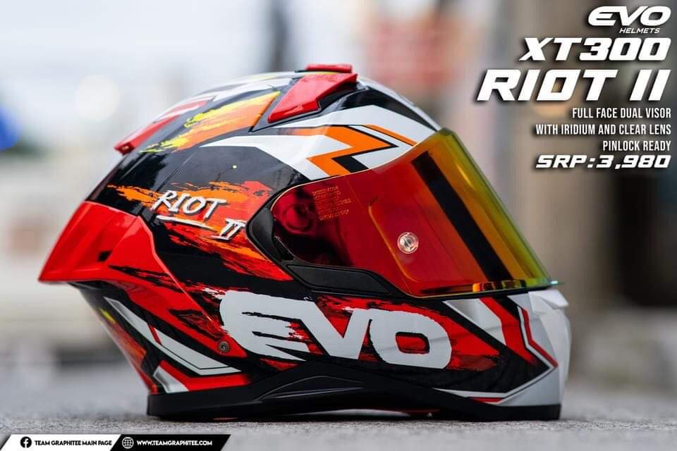 Evo XT 300 riot II dual visor helmet with free clear lens | Lazada PH
