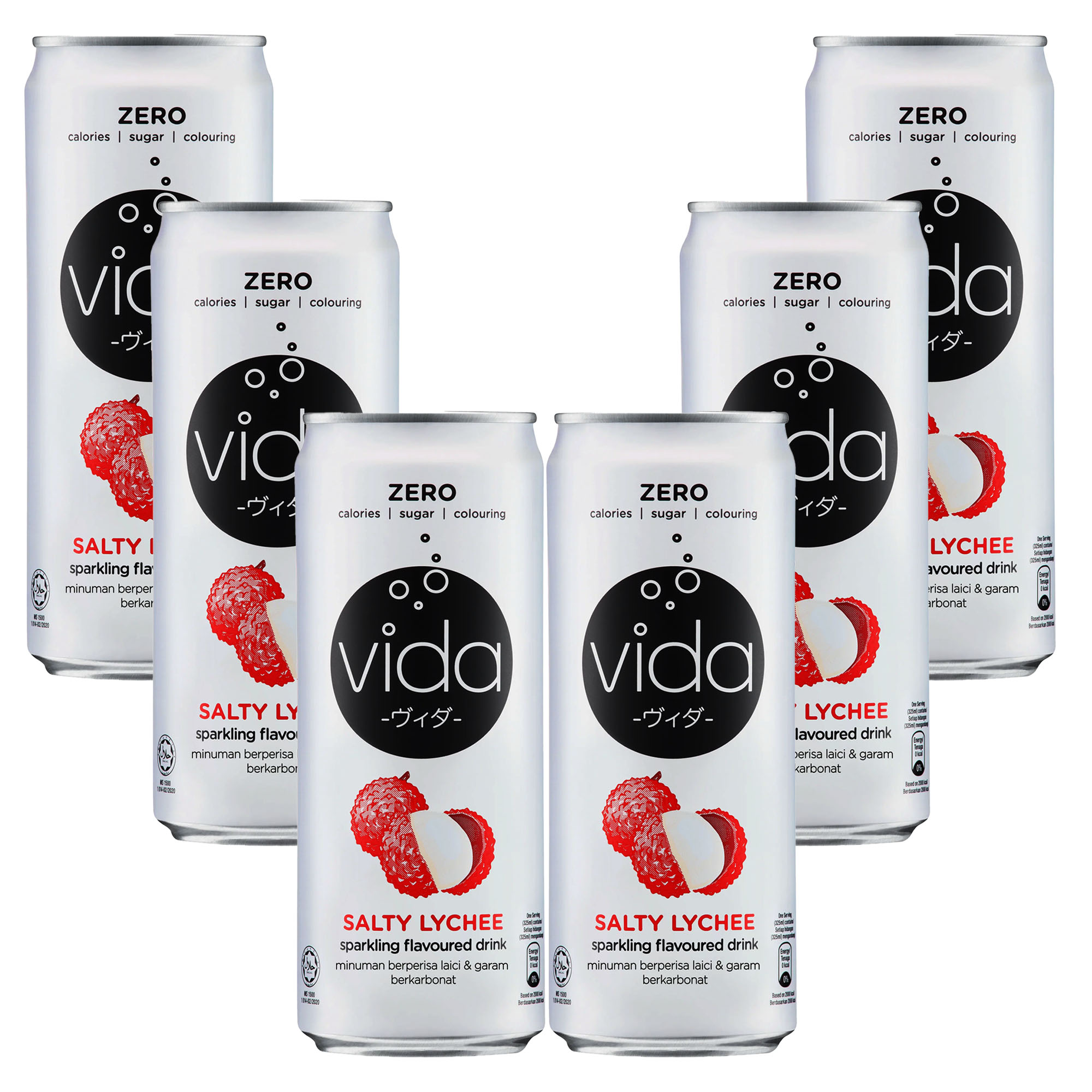 Vida Zero Original Citrus, Lemon & Salty Lychee Sparkling Drink Zero ...