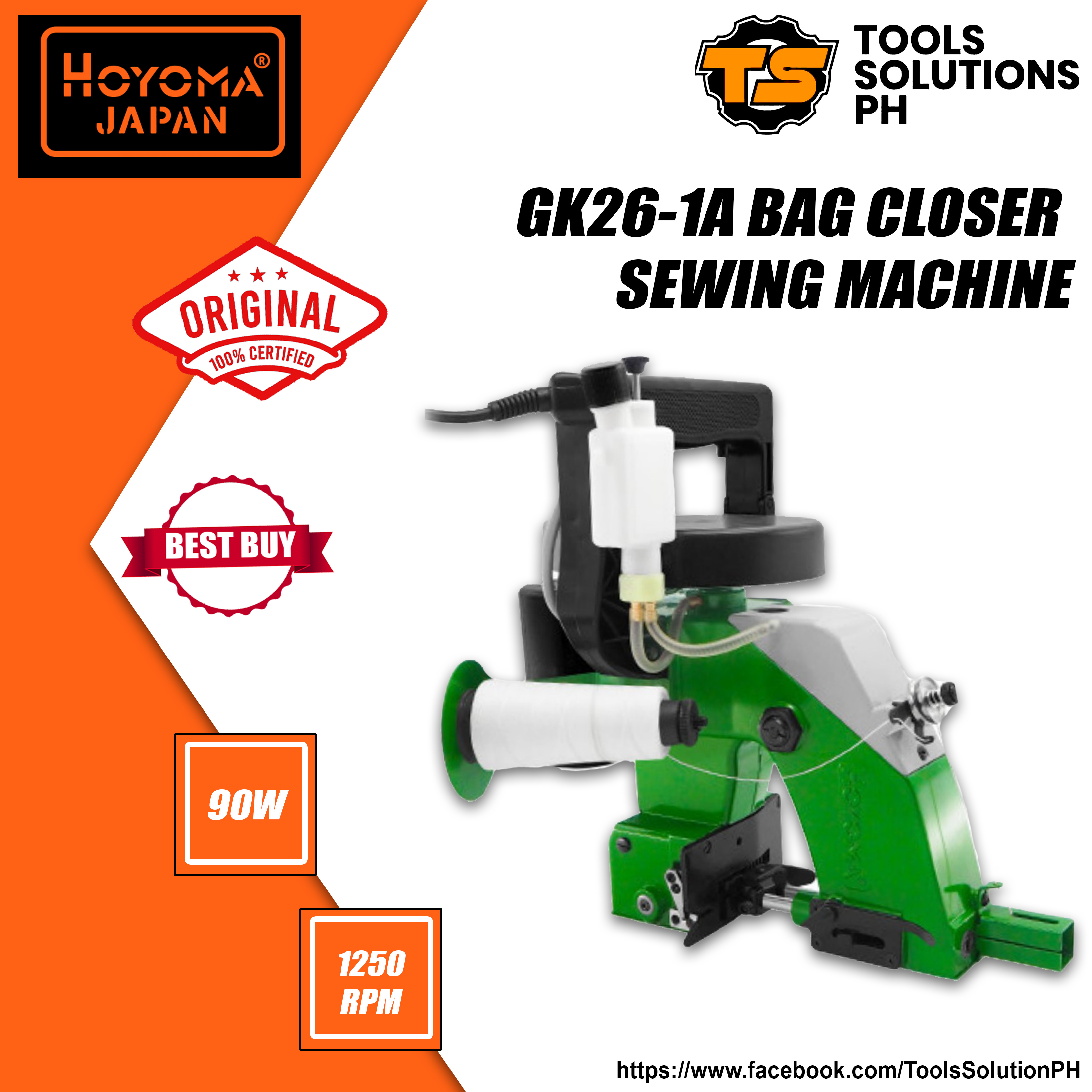 HOYOMA GK26-1A BAG CLOSER SEWING MACHINE | Lazada PH