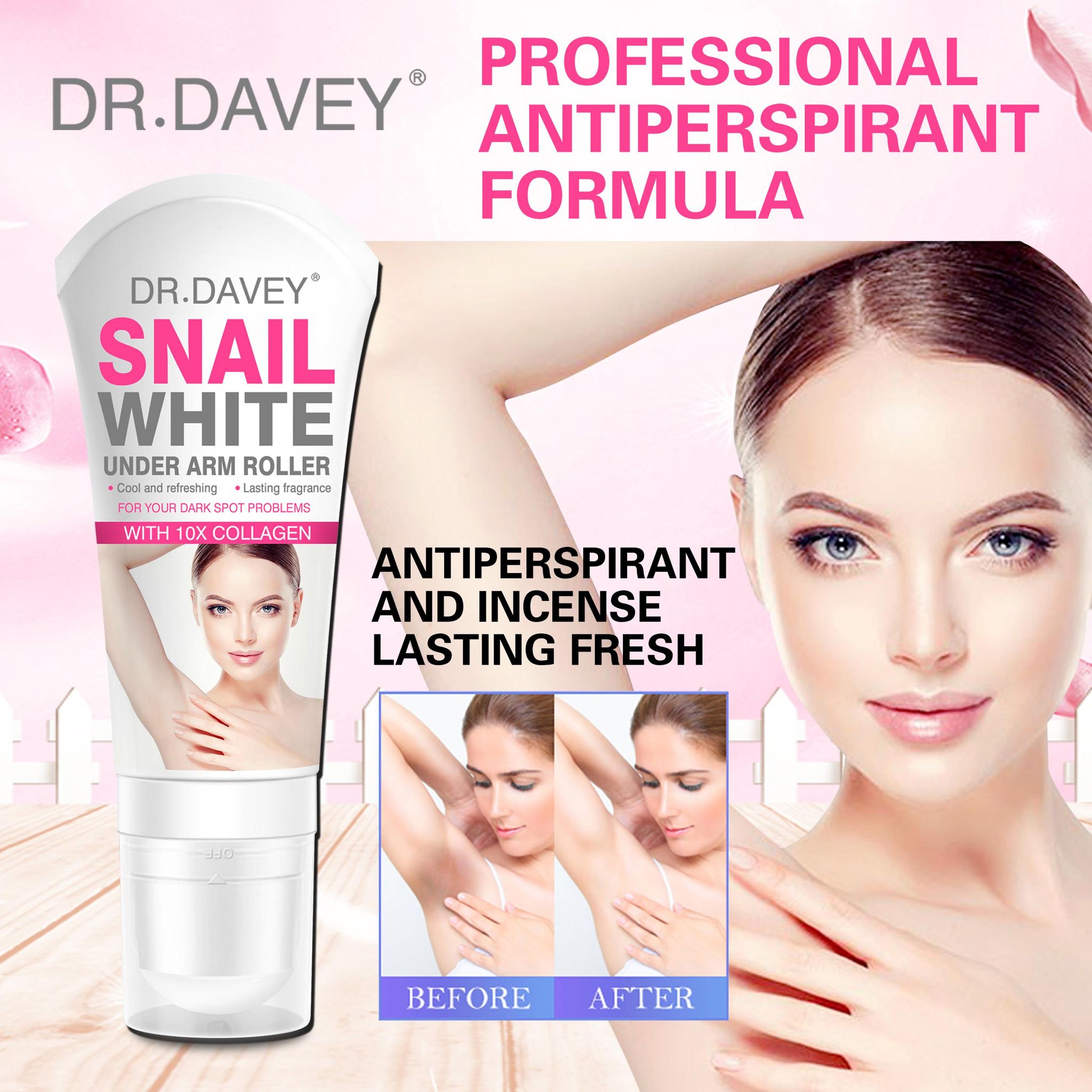 DR.DAVEY New Product Snail White with 10X Collagen Underarm deodorant ...