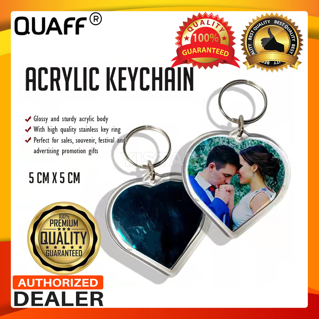 Acrylic Keychain HeartT Size: 5cm x 5cm (100pcs/pack) Photo Insert ...