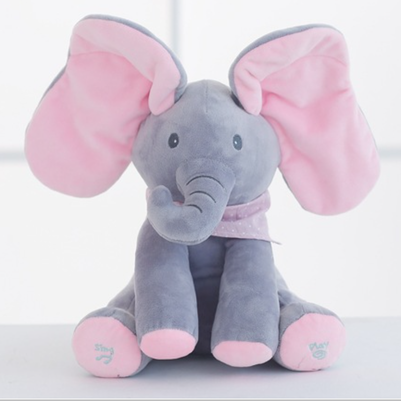 【Buy1 Take1】Music Elephant Peeka-bboo Blinking Korean style Baby Elephant Singing Electric Soft ...